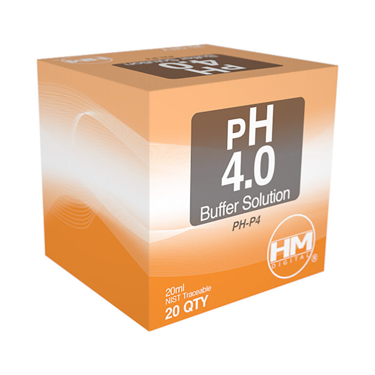 HM Digital pH 4.0 buffer solution – 20 packets of 20 ml - Hydro Supplies